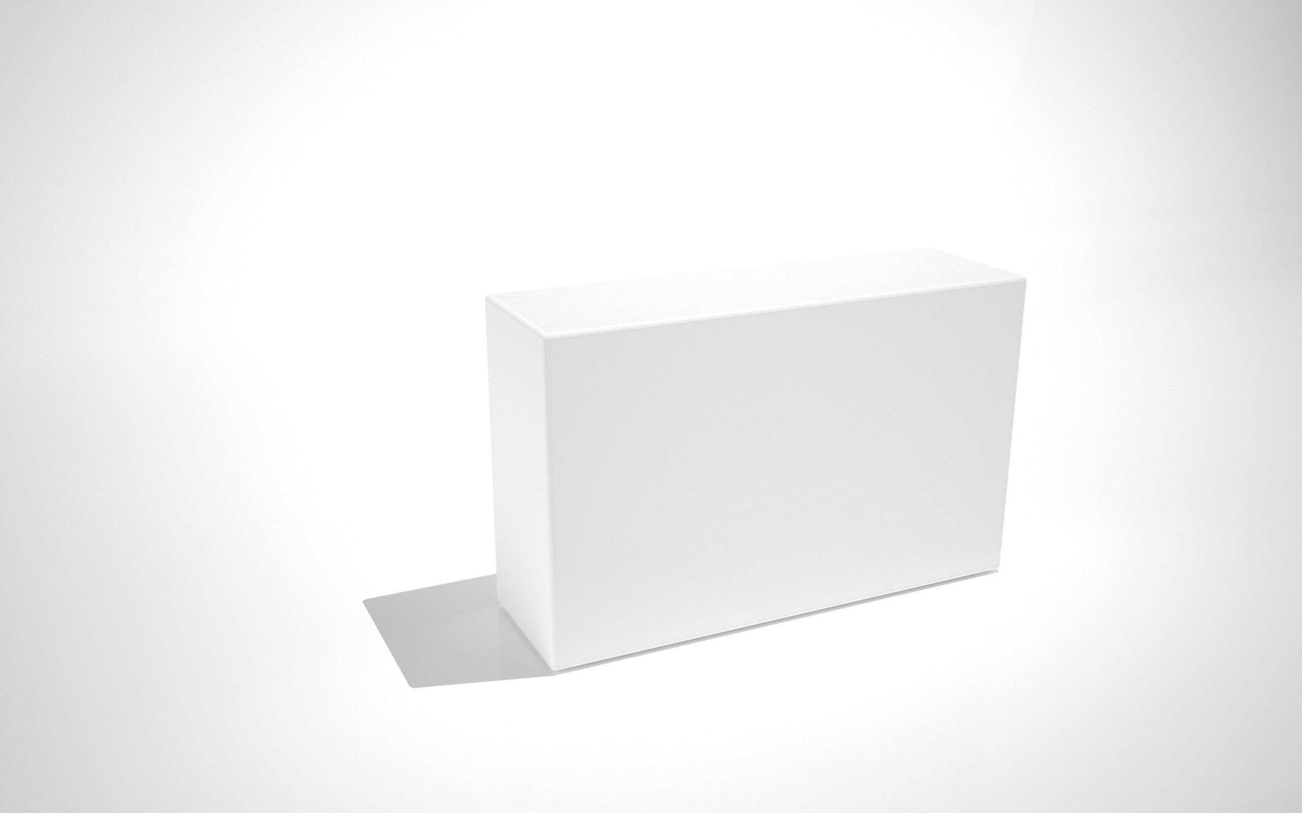 Box mockup white 3D model | CGTrader