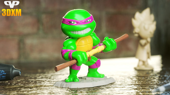 Donatello TMNT Chibi for 3D Printing STL 3D model 3D printable | CGTrader