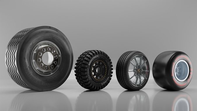 3D model Tire bundle Formula one Tire Porsche Tire Offroad and Truck ...