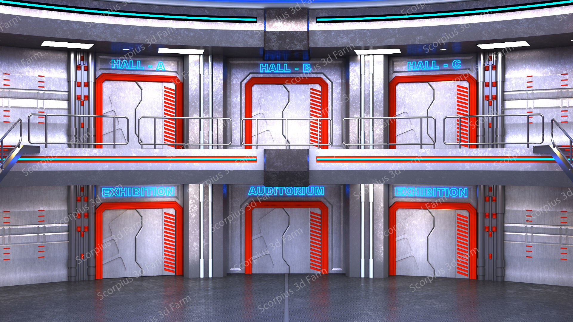 Virtual lobby 3D model | CGTrader