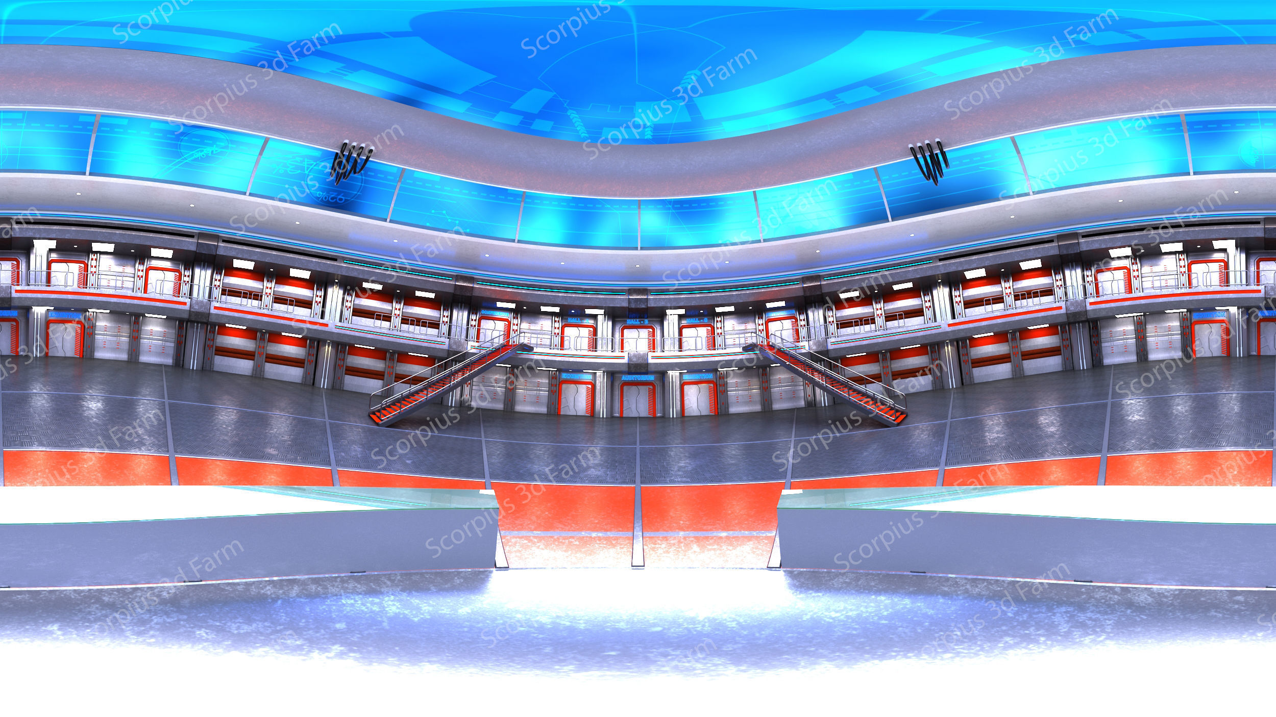 Virtual lobby 3D model | CGTrader