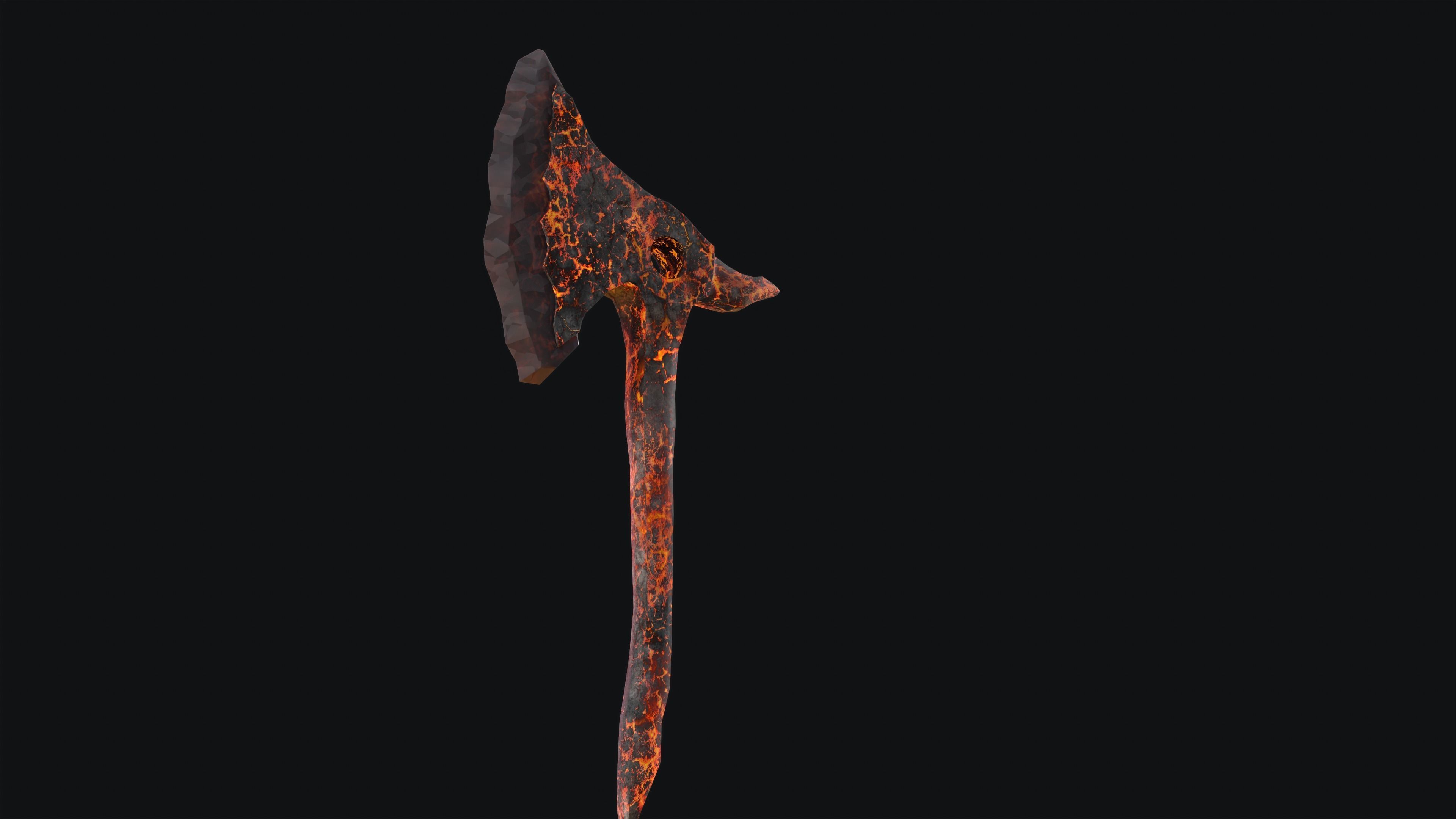 3D model Demon Axe VR / AR / low-poly | CGTrader