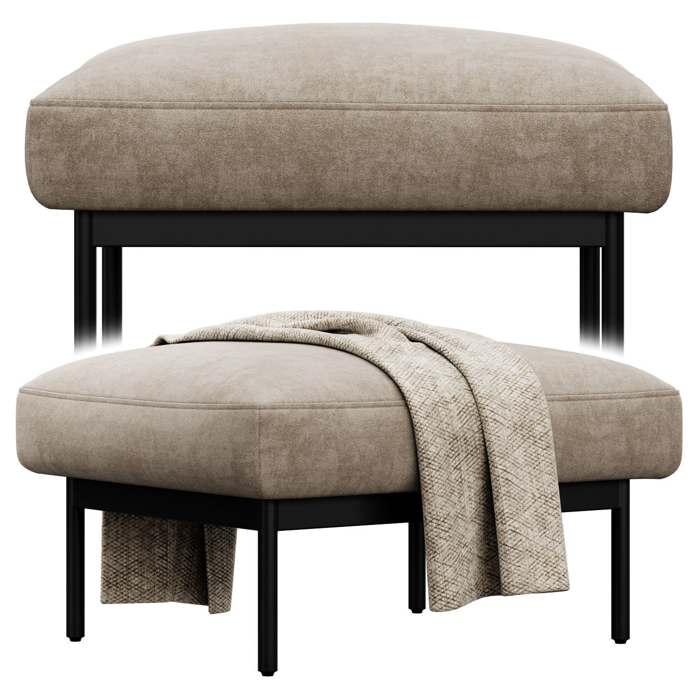 Puff Puff Small Bench by blu dot 3D model | CGTrader