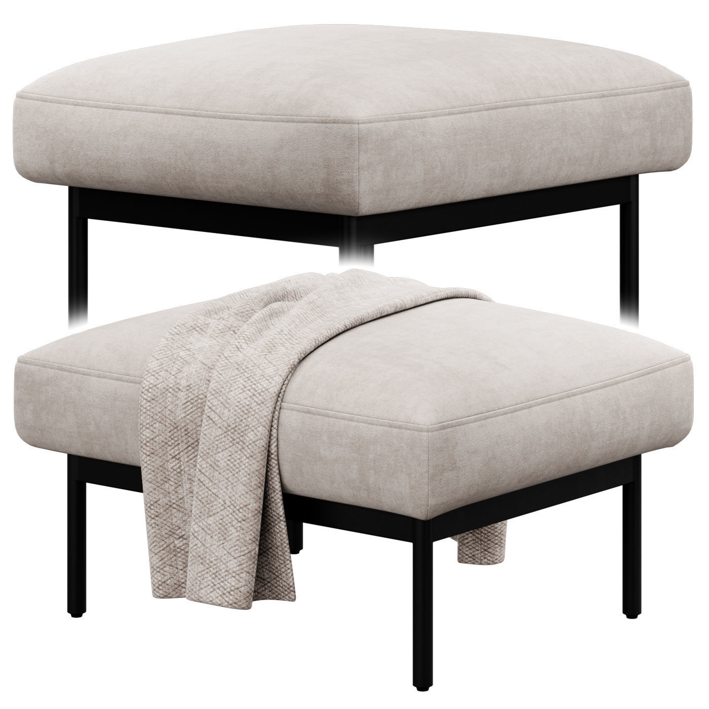 Puff Puff Small Bench by blu dot 3D model | CGTrader