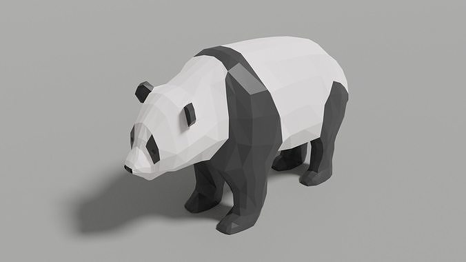 3D model Low-poly Panda VR / AR / low-poly | CGTrader