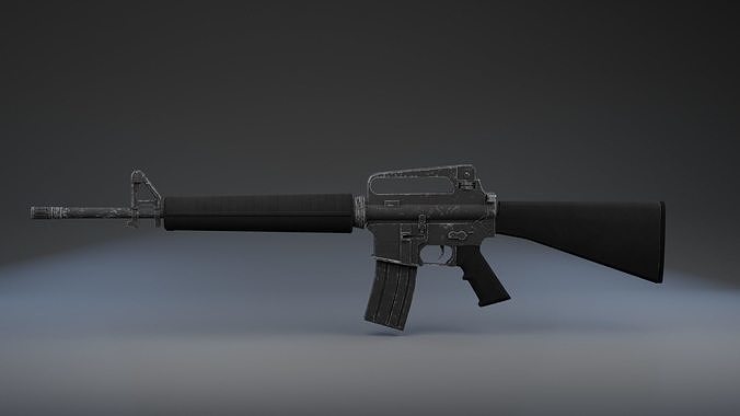 3D model M16 Rifle VR / AR / low-poly | CGTrader