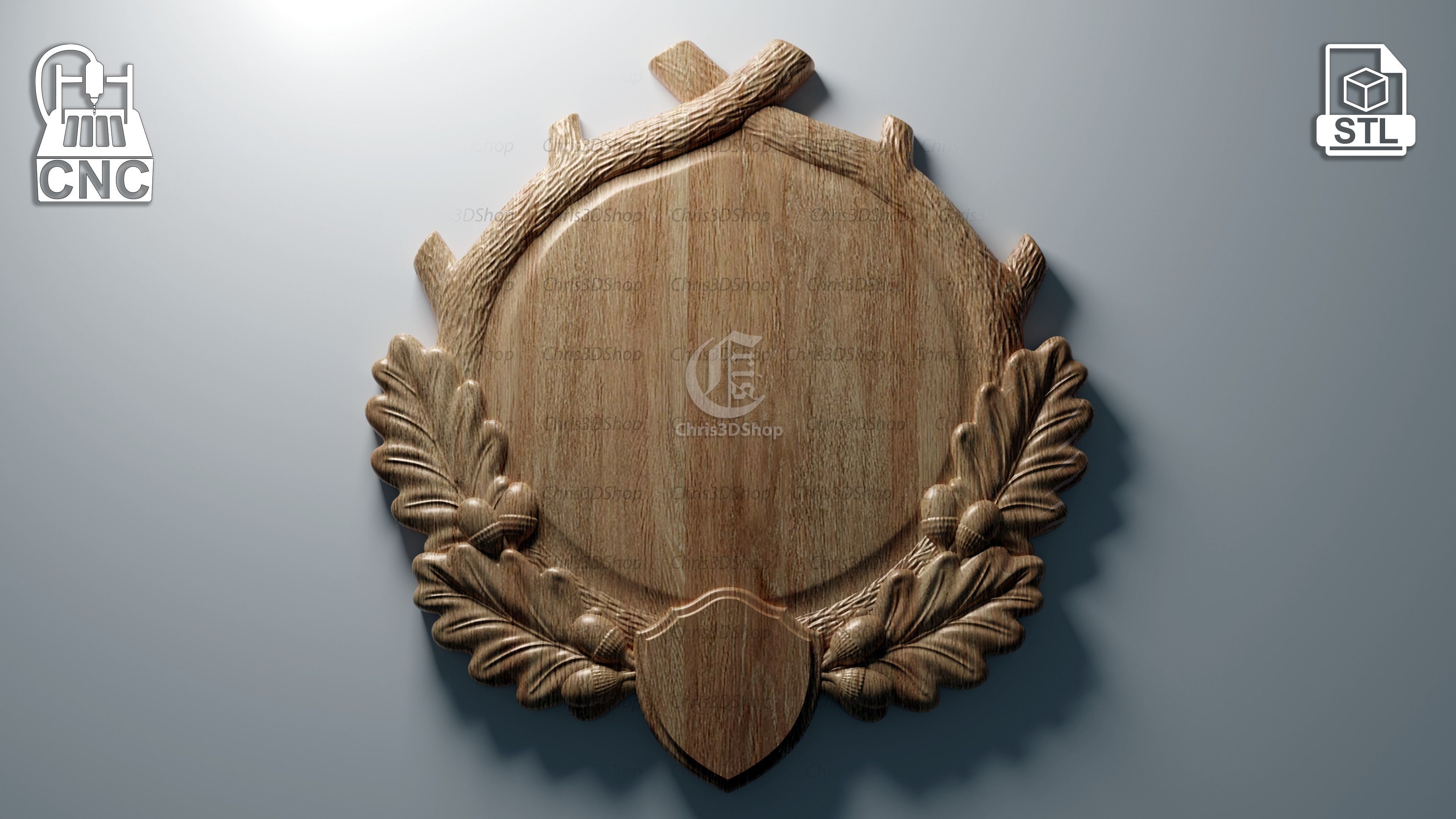 Trophy Mounting Plaque 3 - 3D STL Files for CNC 3D model | CGTrader