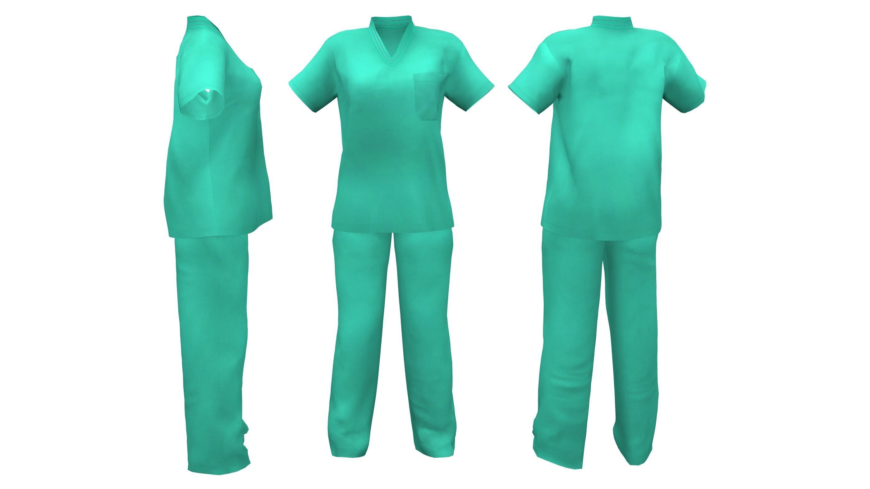 3D model Ladies Scrub VR / AR / low-poly | CGTrader