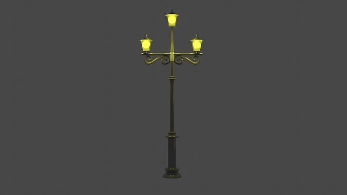 3D model Lamp Post PBR VR / AR / low-poly | CGTrader