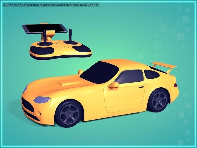 3D model Cartoon Toy Car and Radio Controller VR / AR / low-poly | CGTrader