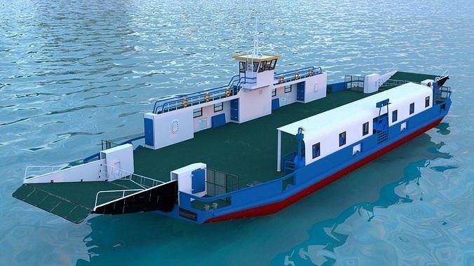 3D model car ferry boat version-2- VR / AR / low-poly | CGTrader