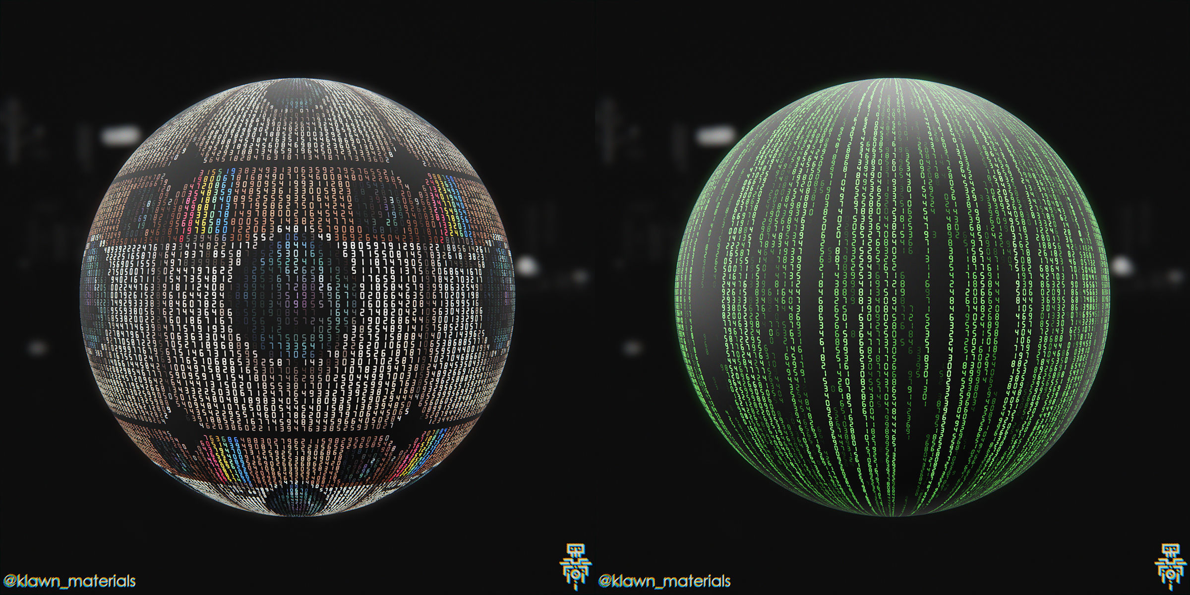 6in1 Procedural Numbers Shaders For Blender Texture | CGTrader