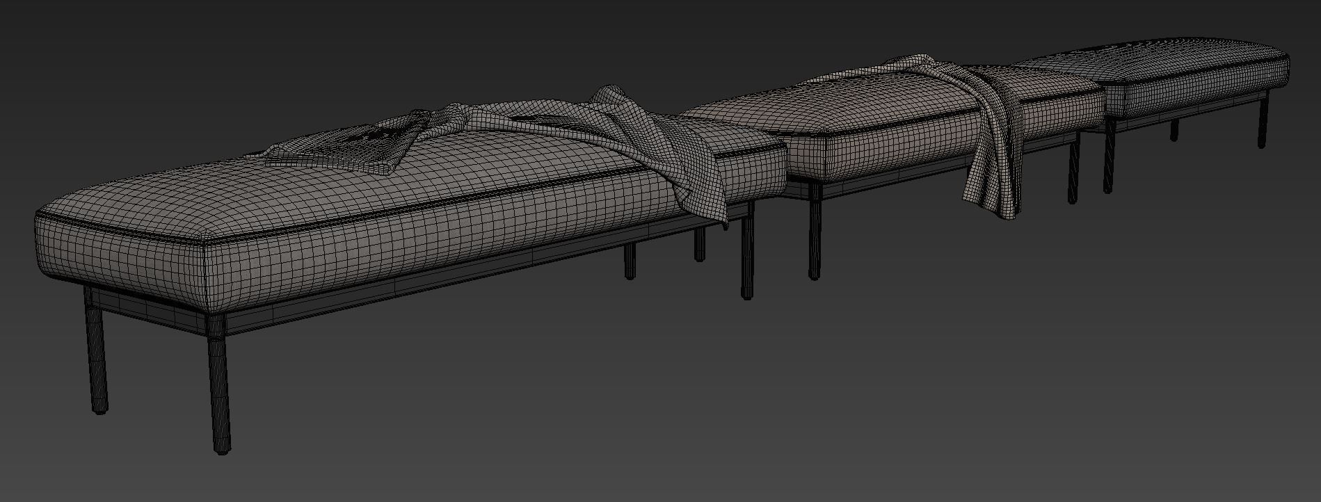 Puff Puff Large Bench by blu dot 3D model | CGTrader