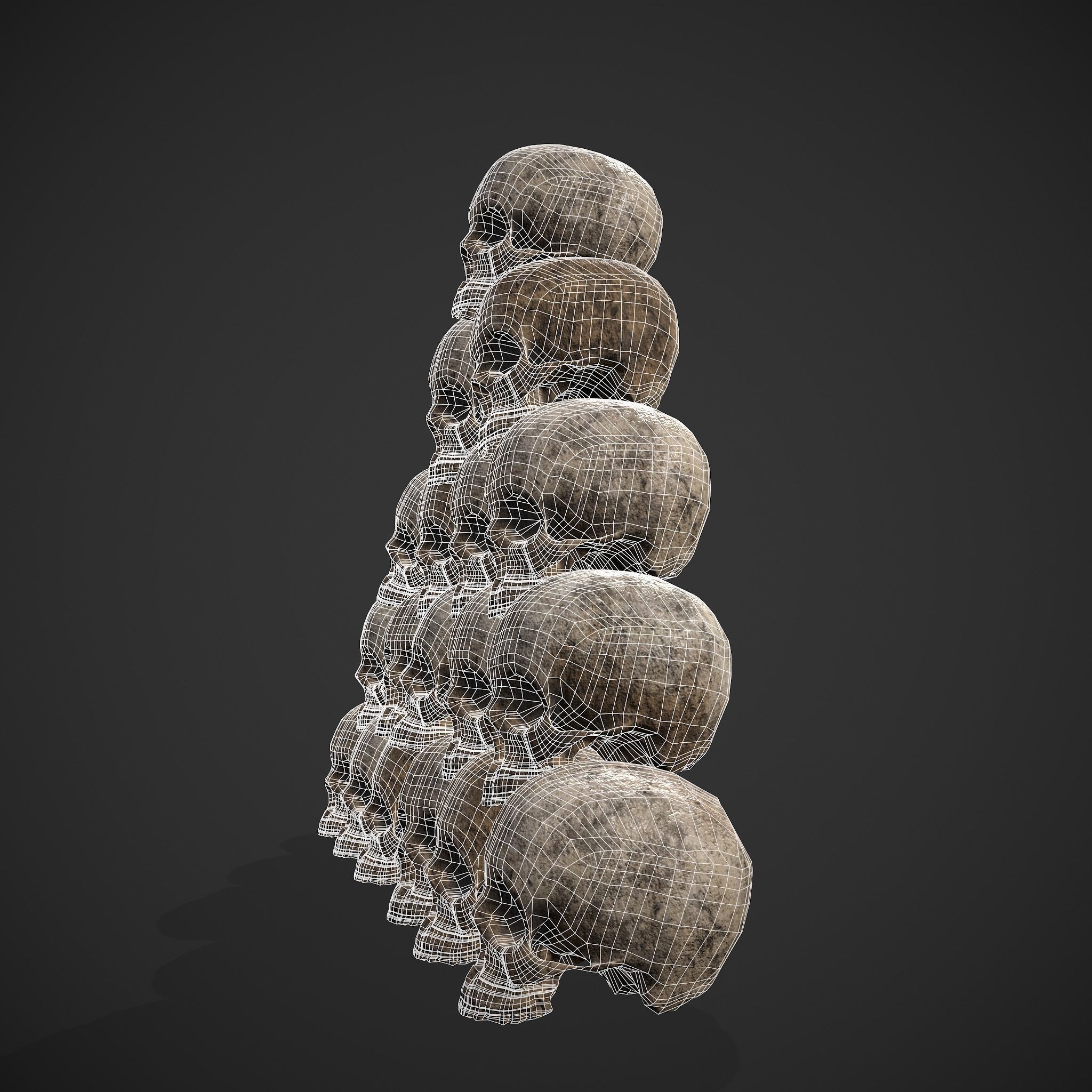 3D model Skull Piles VR / AR / low-poly | CGTrader