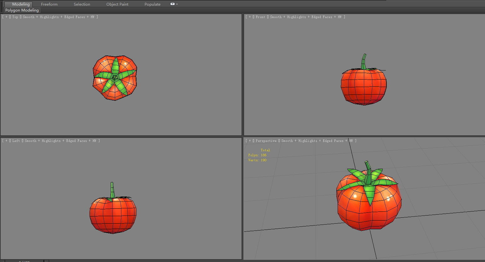 3D model Cartoon tomato VR / AR / low-poly | CGTrader