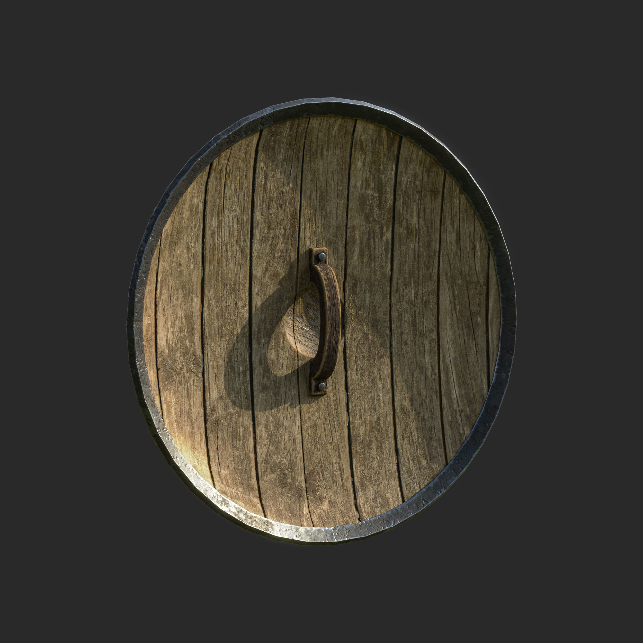 3D model Shiled wooden shield VR / AR / low-poly | CGTrader