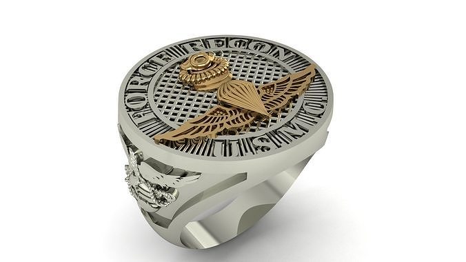 US MARINE CORPS FORCE RECON USMC RINGS 3D model | CGTrader