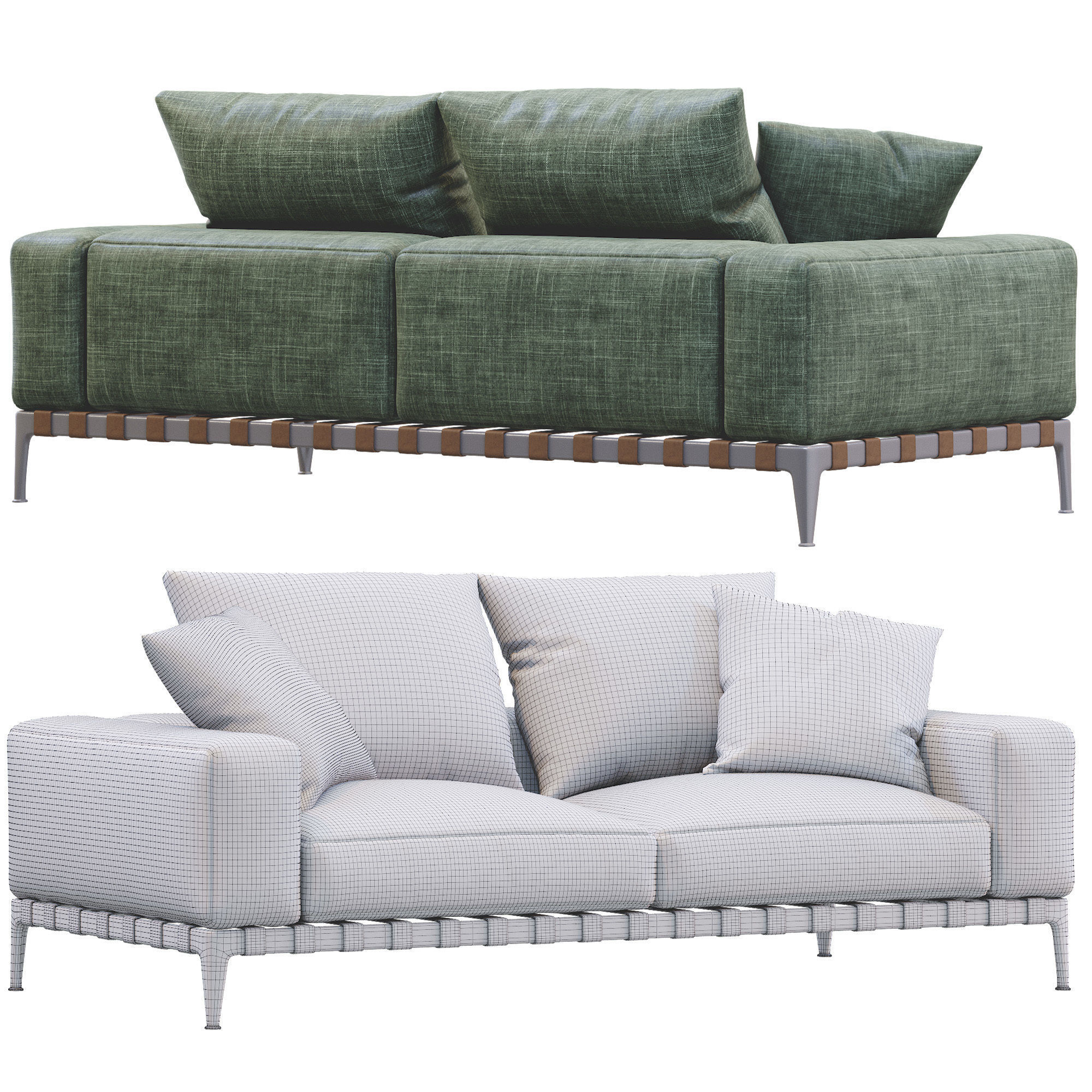 Sofa Gregory By Flexform 3D model | CGTrader