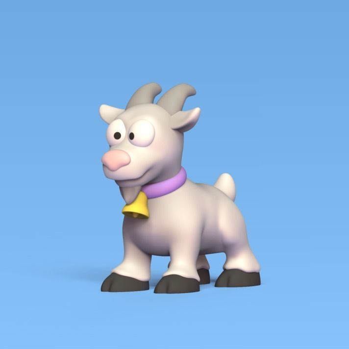 Goat Big Eyes 3D model 3D printable | CGTrader
