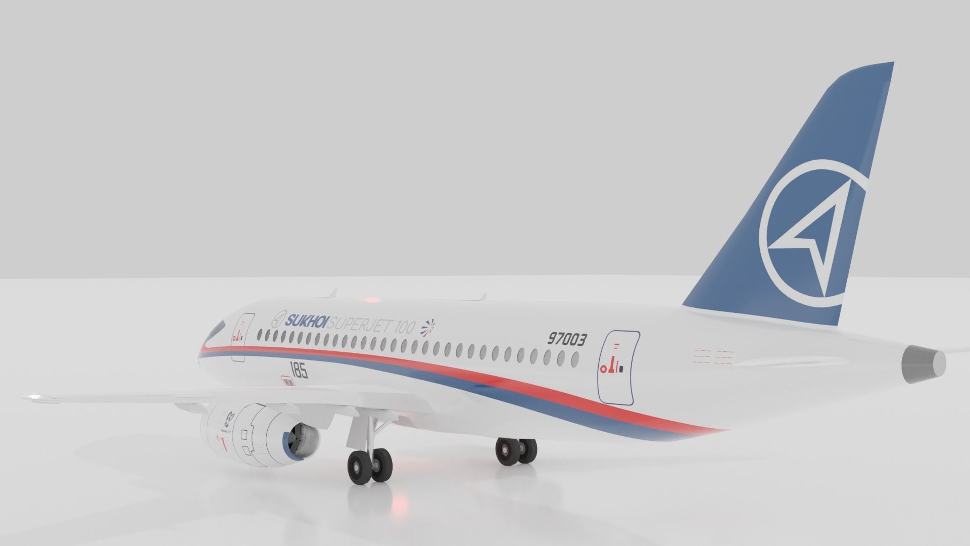 3D model Sukhoi Superjet SSJ100 - Prototype 3 Livery VR / AR / low-poly ...