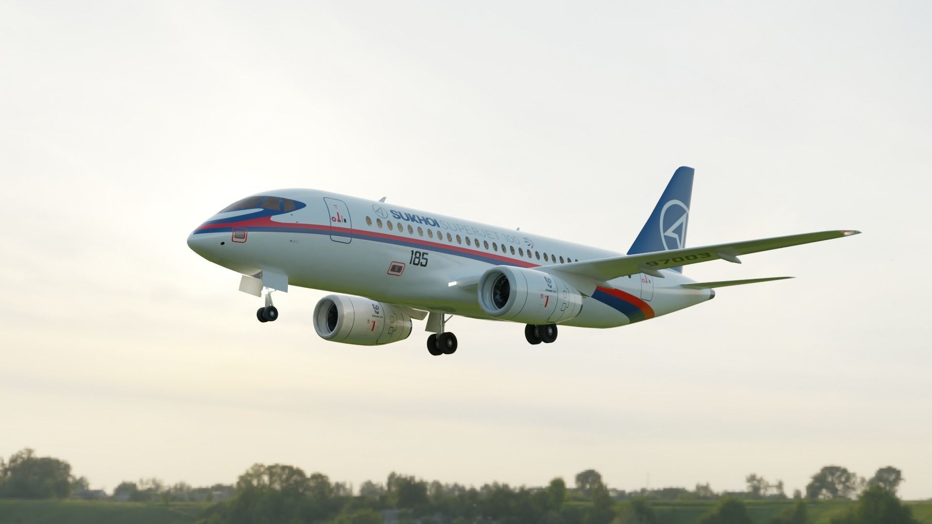 3D model Sukhoi Superjet SSJ100 - Prototype 3 Livery VR / AR / low-poly ...