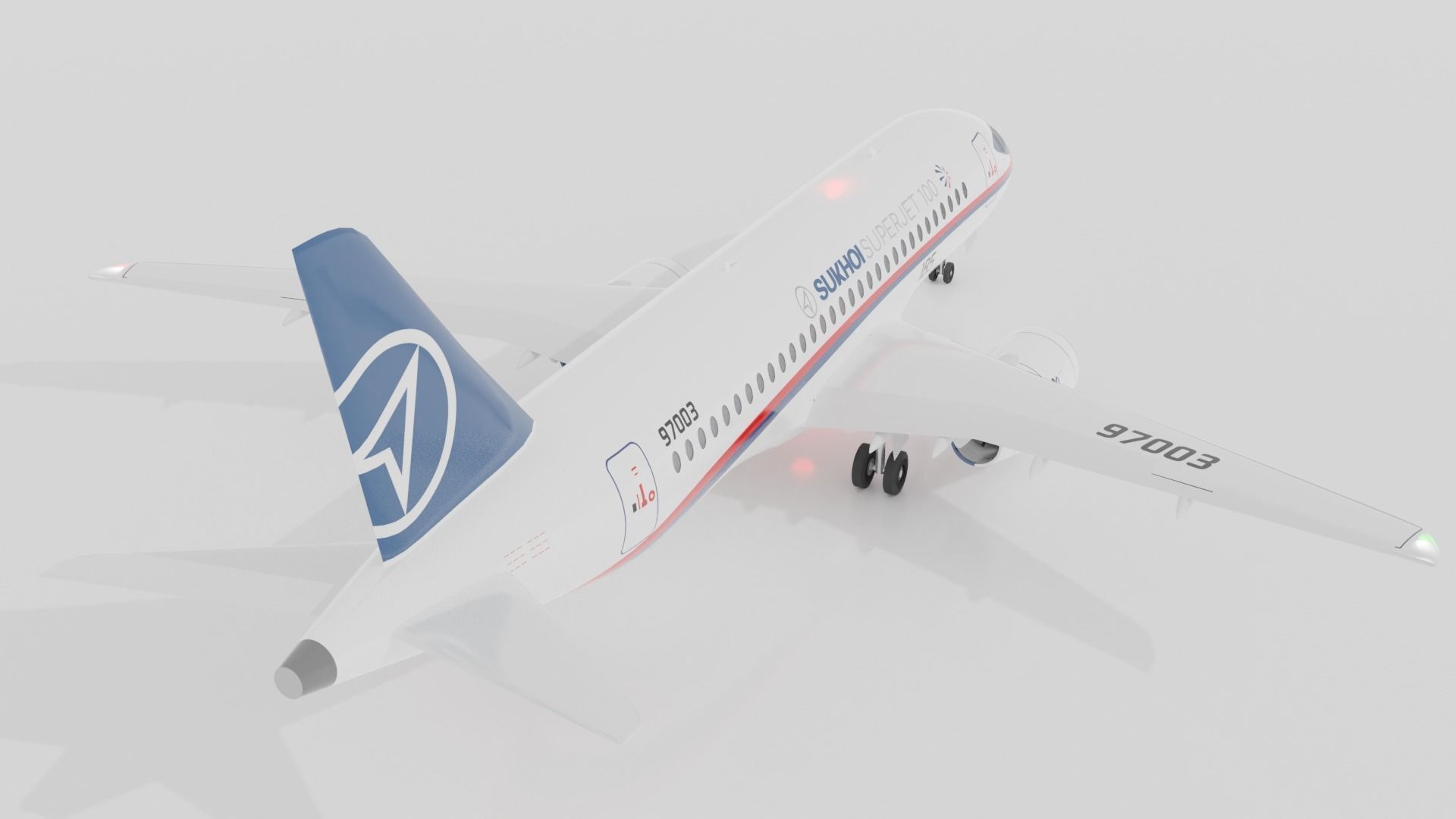 3D model Sukhoi Superjet SSJ100 - Prototype 3 Livery VR / AR / low-poly ...