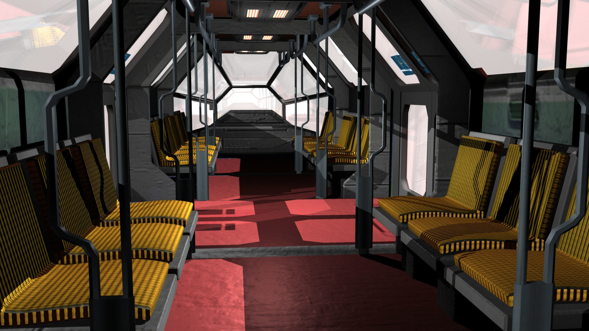 3D model SciFi Tram Shuttle VR / AR / low-poly | CGTrader