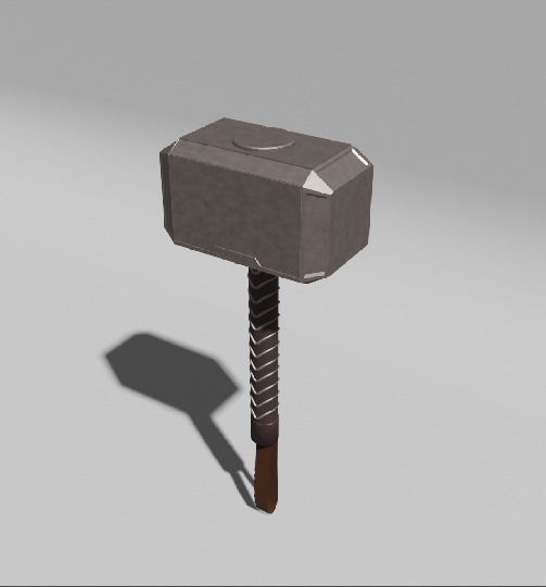 3D model Low-poly Mjolnir thor hammer VR / AR / low-poly | CGTrader