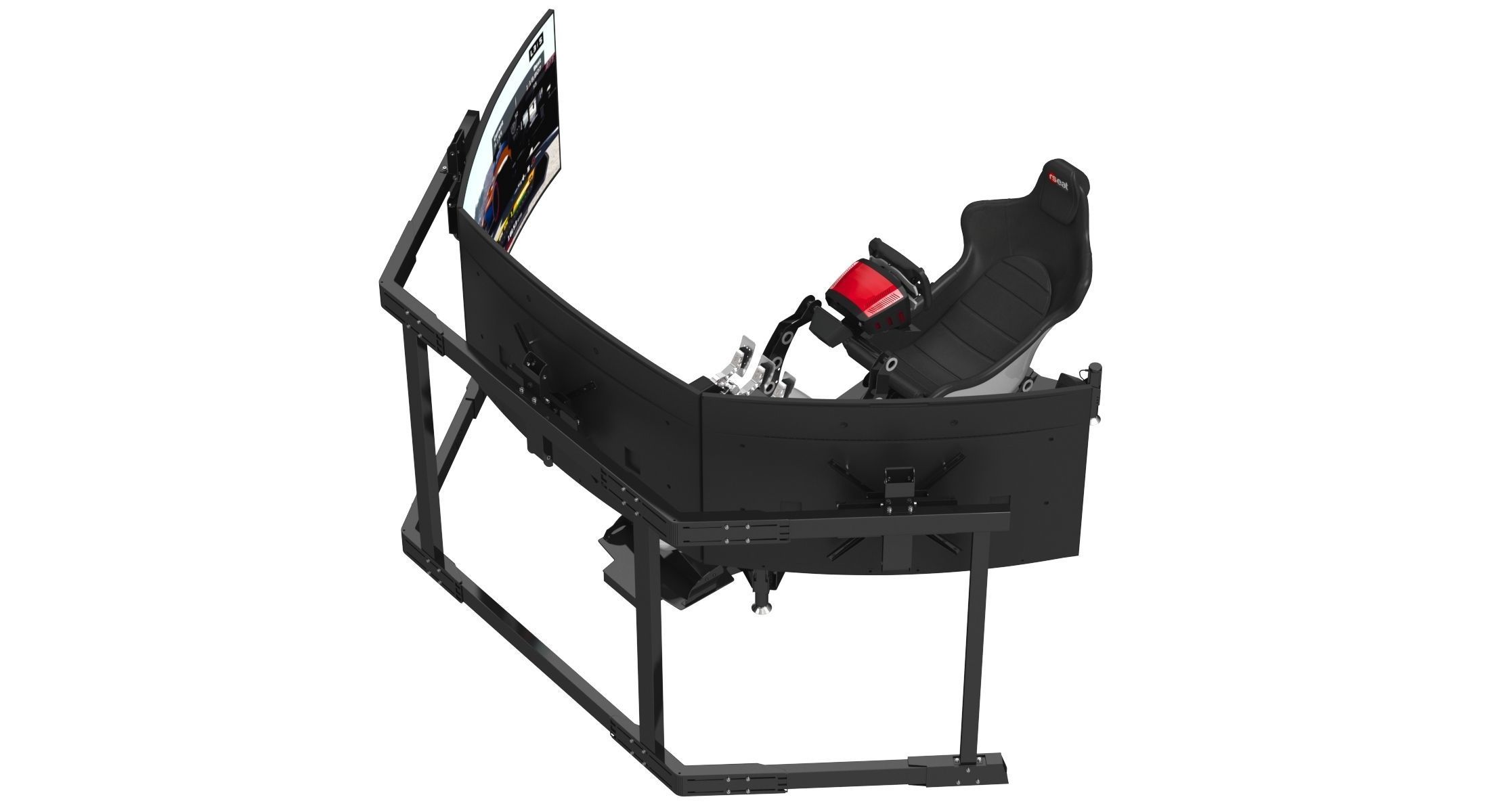 RSeat Formula V2 Racing Simulator Cockpit Triple Display 3D model ...