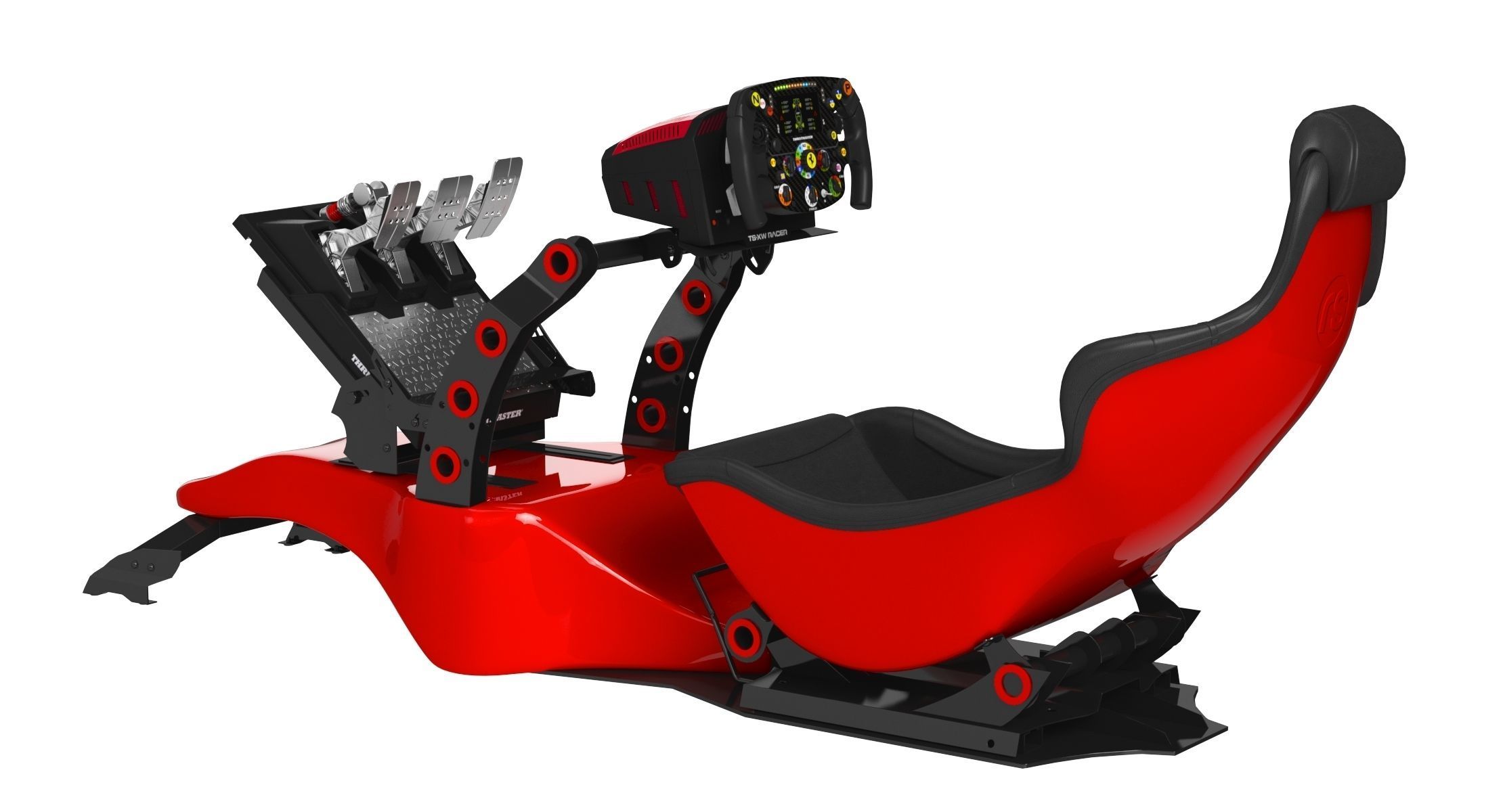 RSeat Formula V2 Racing Simulator Cockpit Triple Display 3D model ...