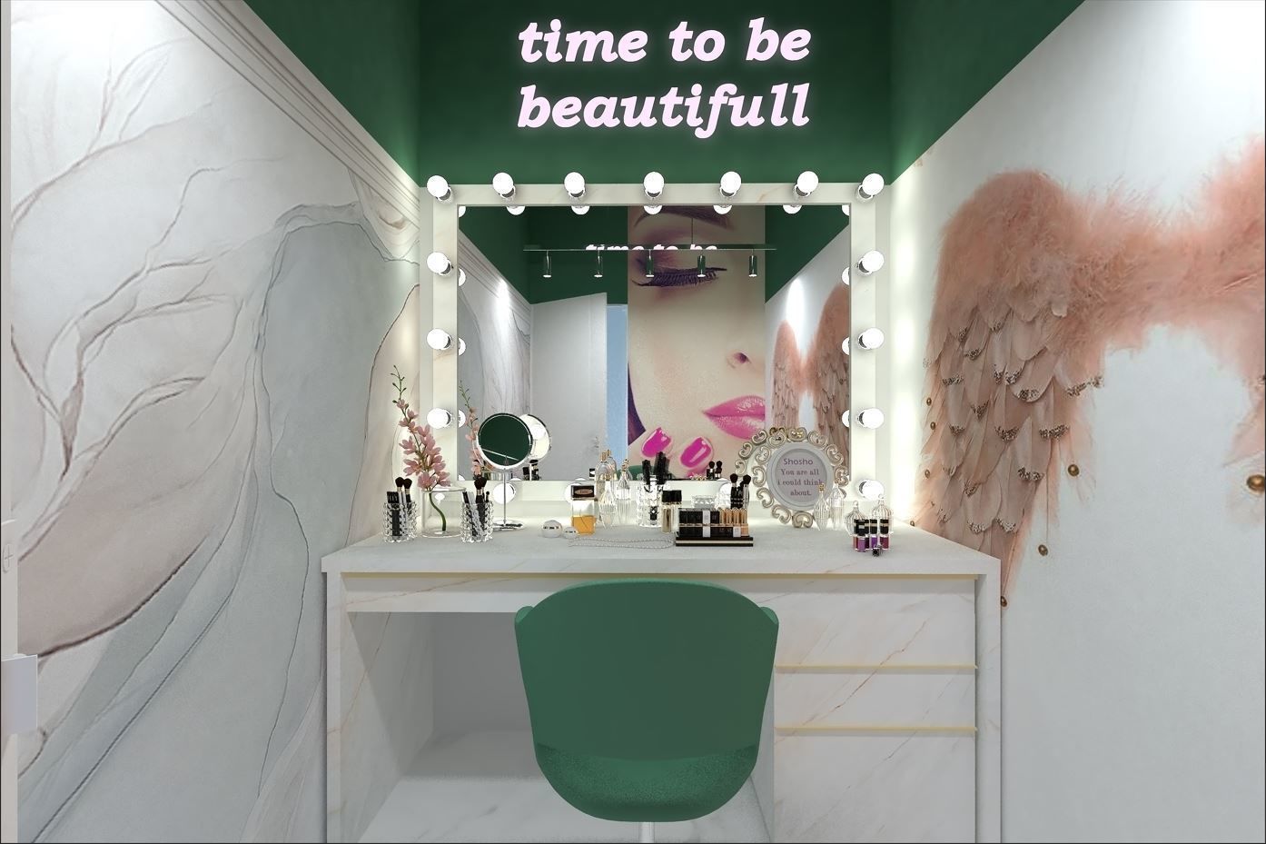3D model makeup room VR / AR / low-poly | CGTrader