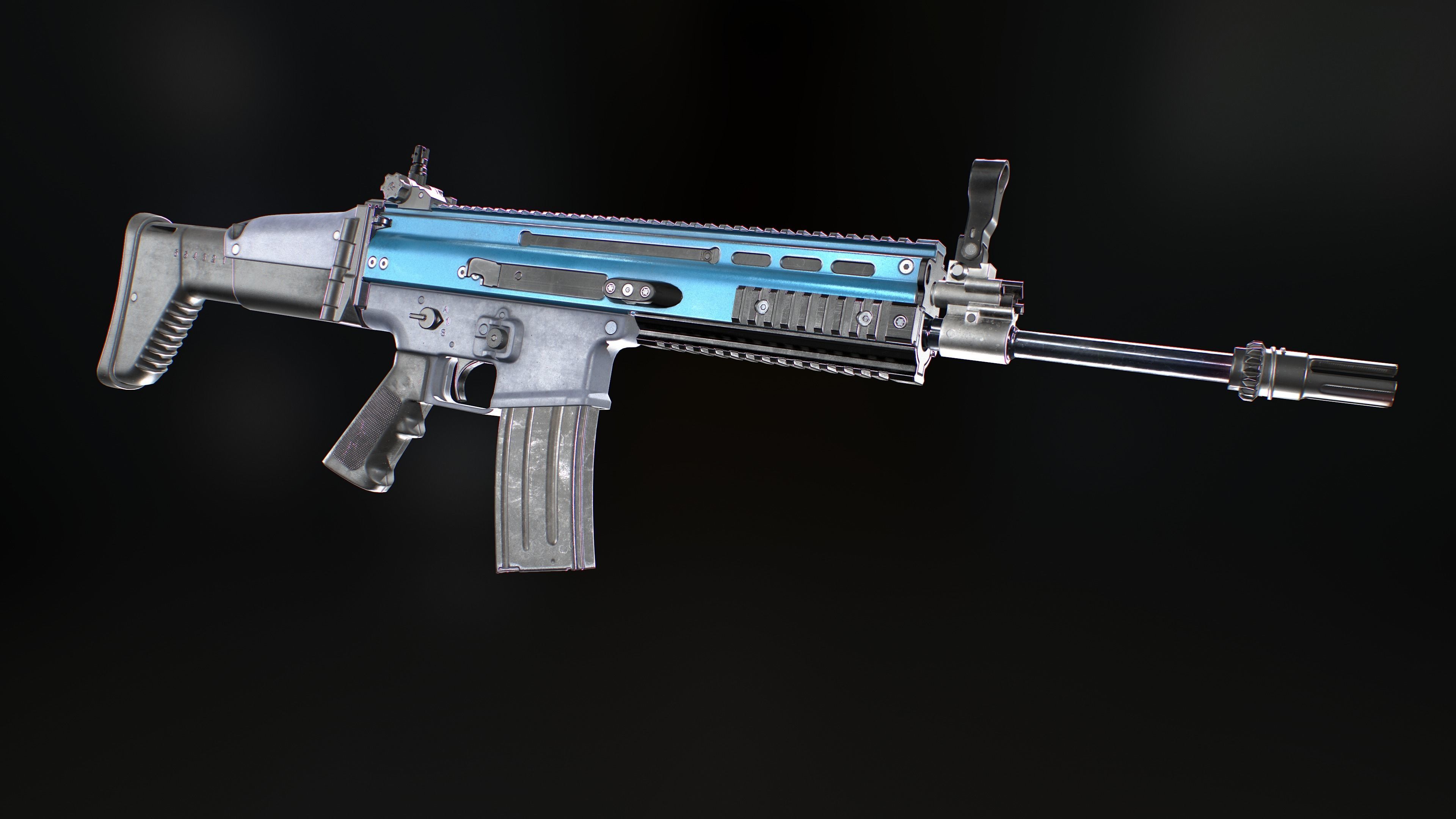 3D model SCAR FN Automatic Rifle AAA FPS VR / AR / low-poly | CGTrader