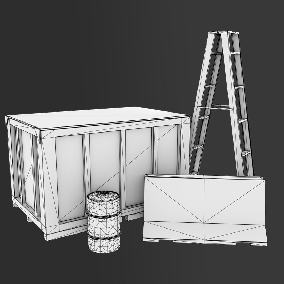 Low Poly Objects free VR / AR / low-poly 3D model | CGTrader