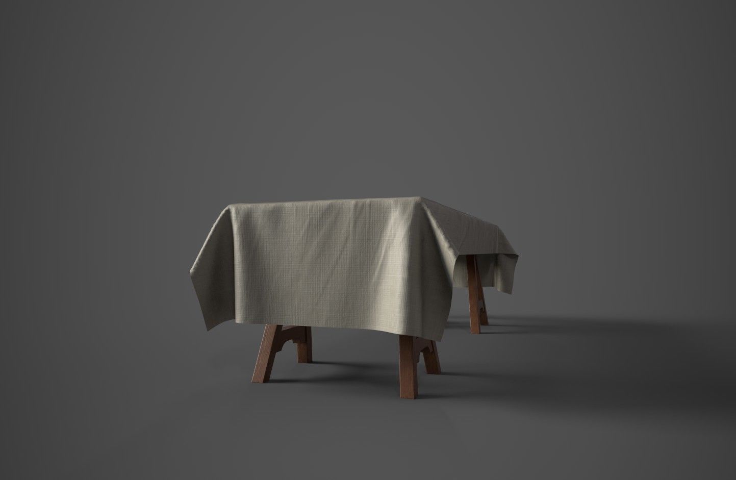 3D model Medieval Trestle Table VR / AR / low-poly | CGTrader