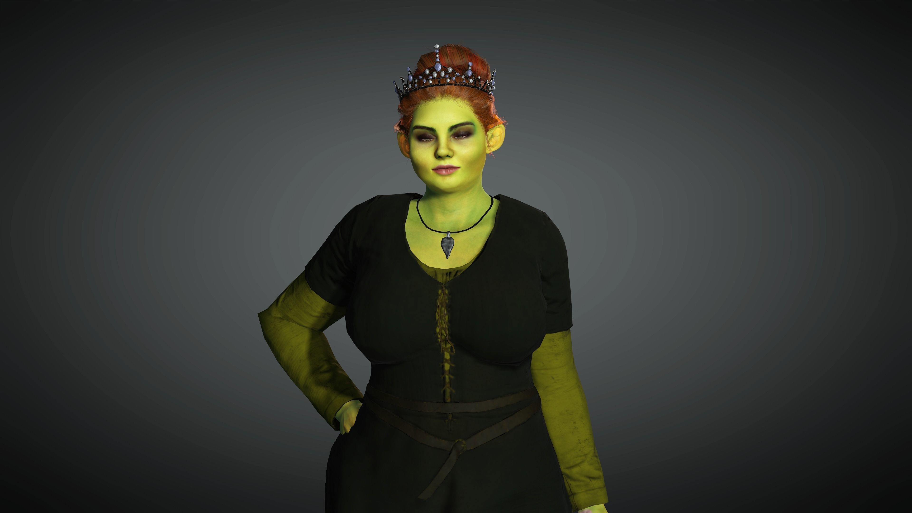 3D model AAA Comics Character 07 Princess Fiona VR / AR / low-poly ...