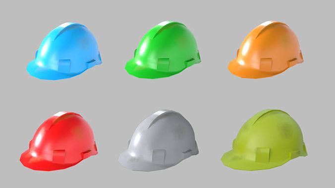 3D model Worker Safety Helmet Set VR / AR / low-poly | CGTrader