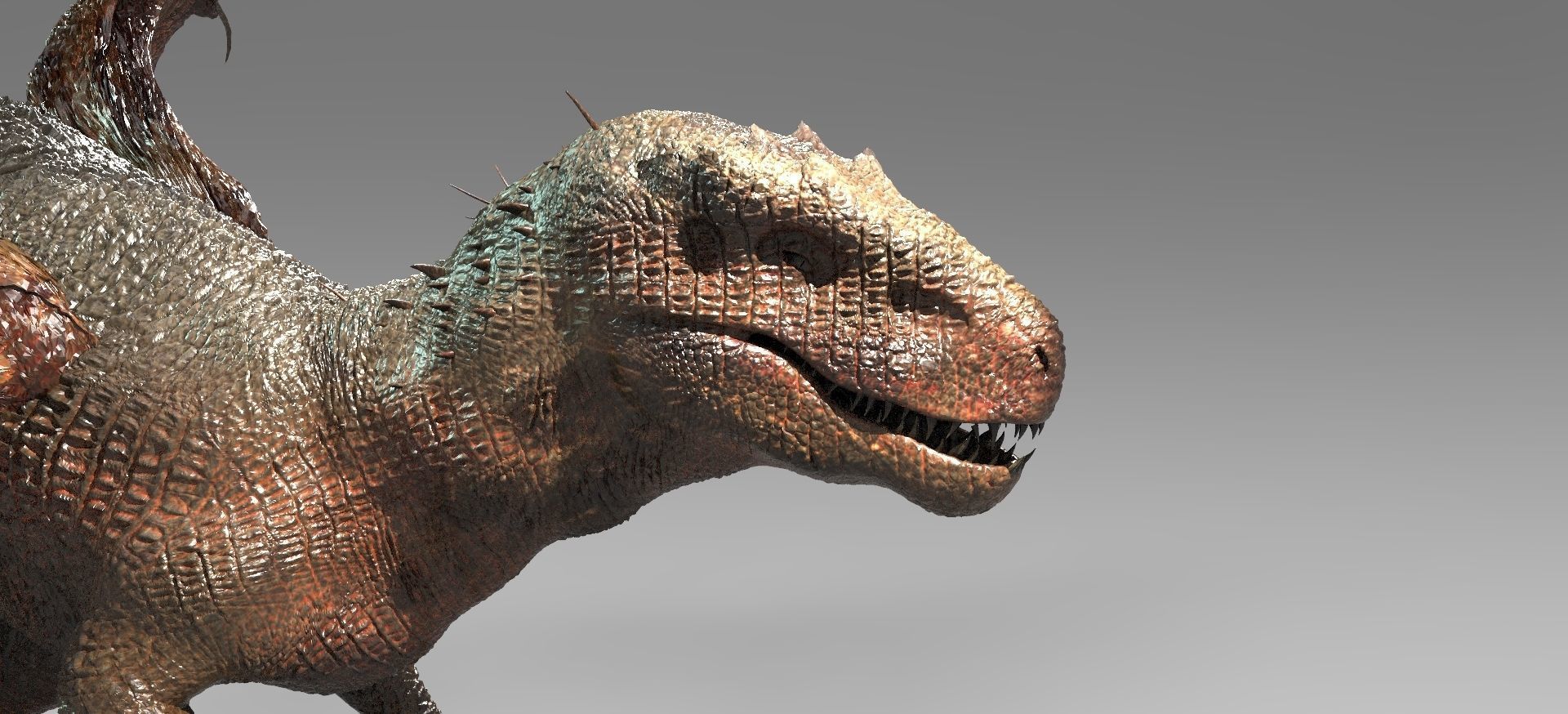 Ancient Jurassic Dragon with Mayan Temple Ruins 3D model | CGTrader