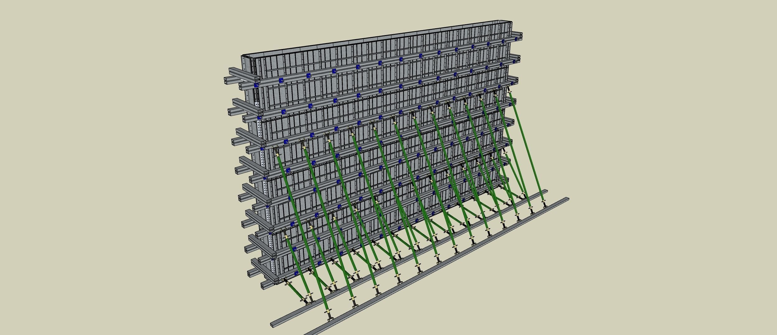 Aluminum Wall Formwork 3D model 3D printable | CGTrader