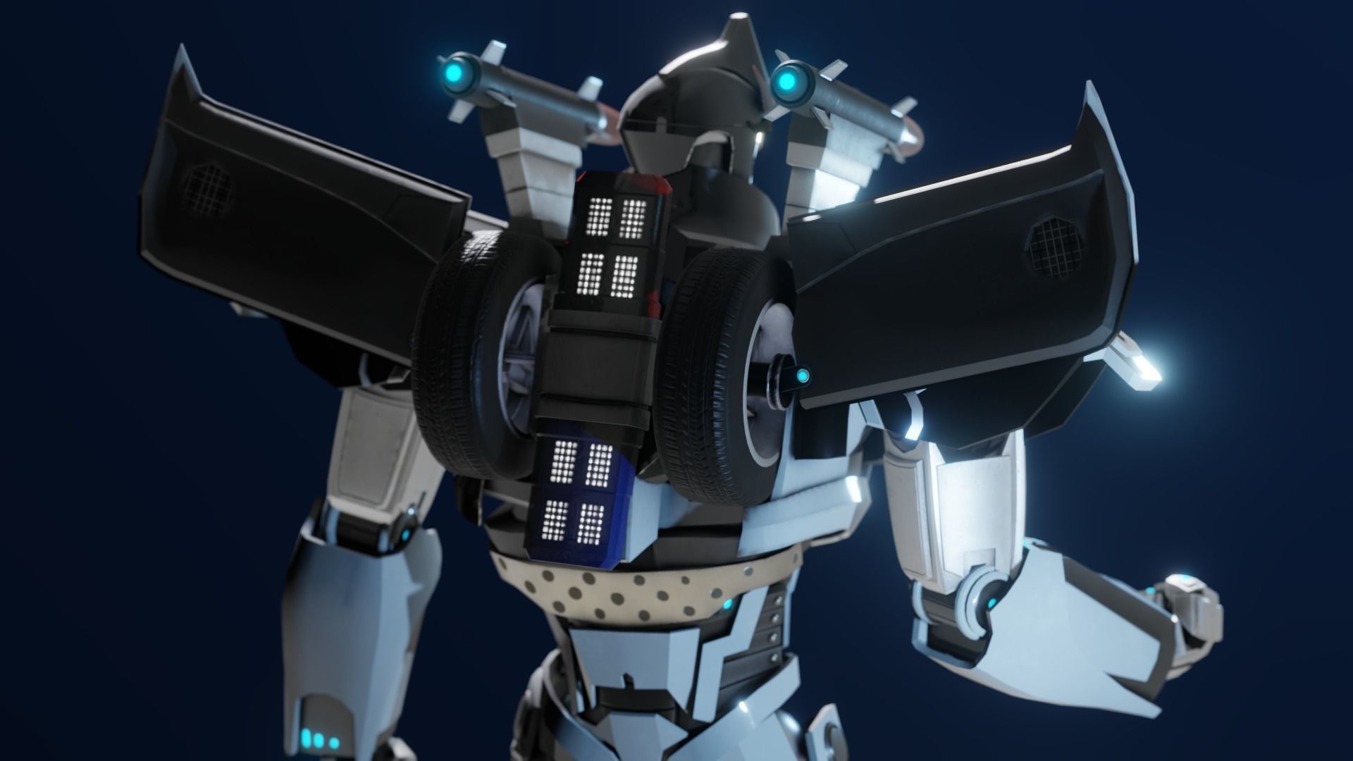 3D model Prowl Transformers Prime Character Rig VR / AR / low-poly ...