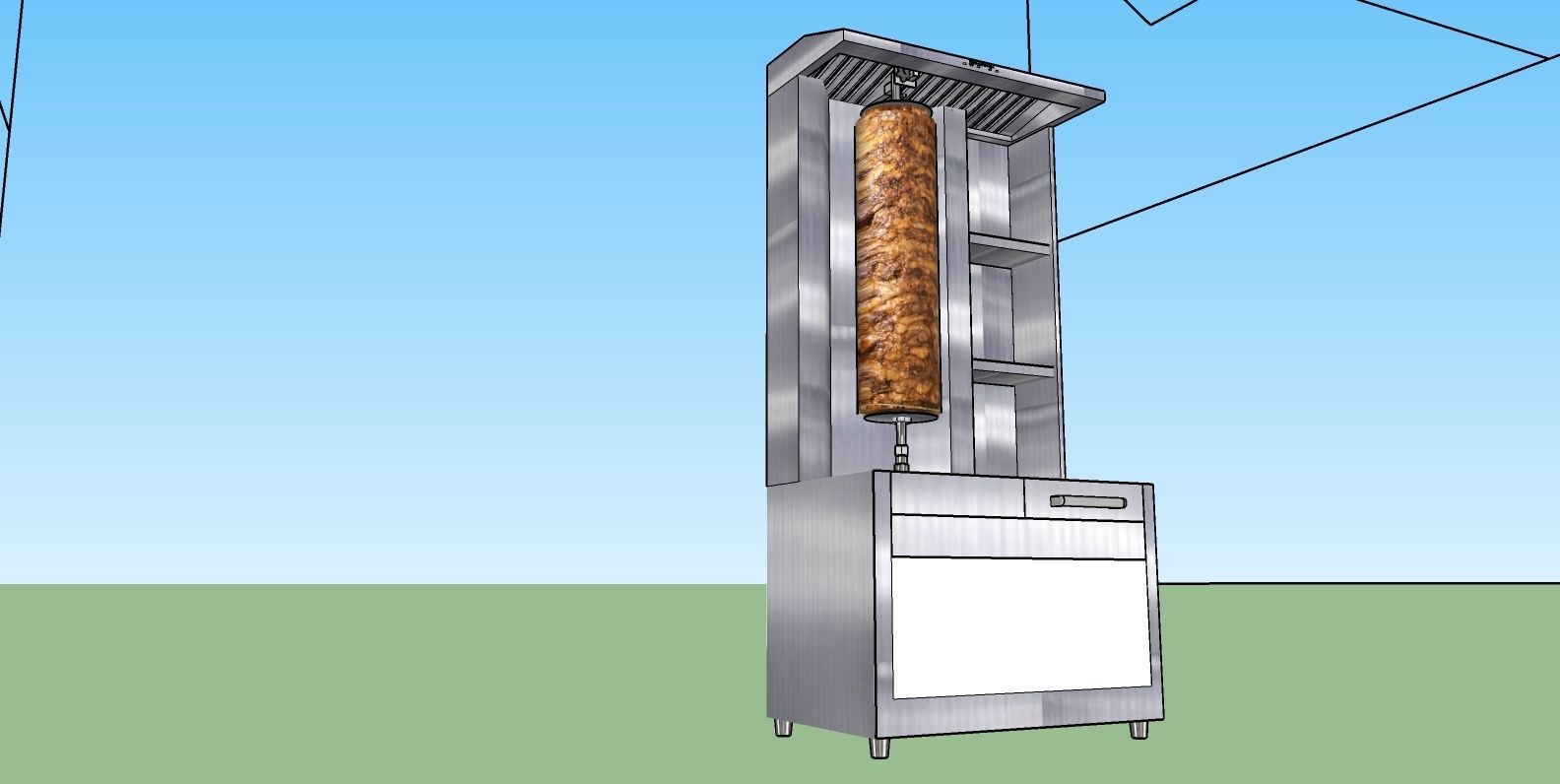 3D model SHAWARMA MACHINE VR / AR / low-poly | CGTrader