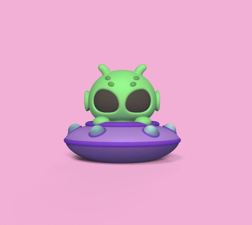Alien Ufo 3D model 3D printable | CGTrader