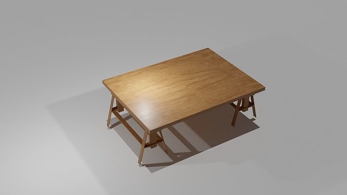 FoldablePicnicTable wooden table free VR / AR / low-poly 3D model ...