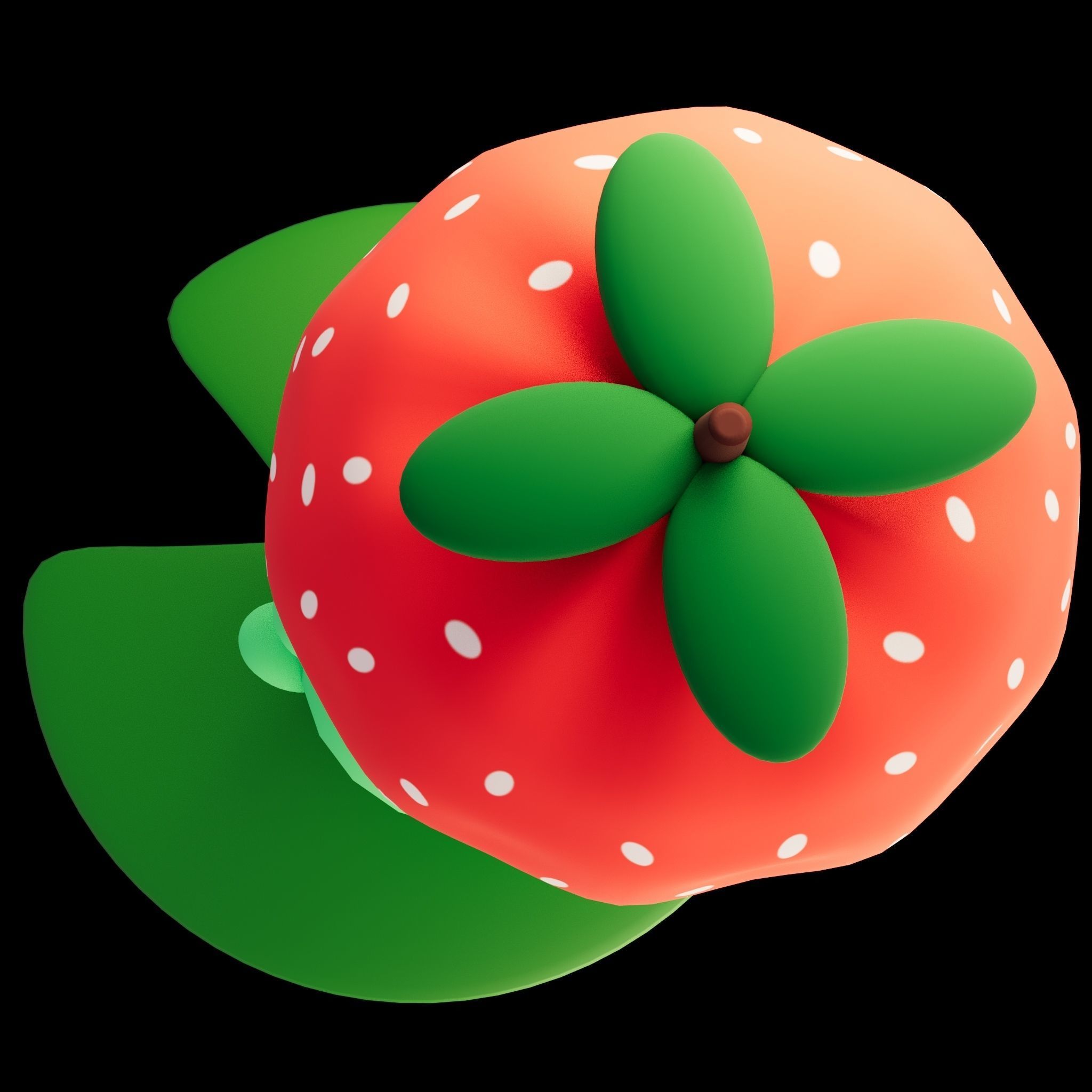 Strawberry Frog free VR / AR / low-poly 3D model | CGTrader