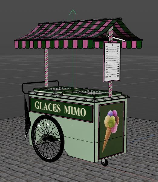 Mimo Ice Cream Scooter free 3D model | CGTrader