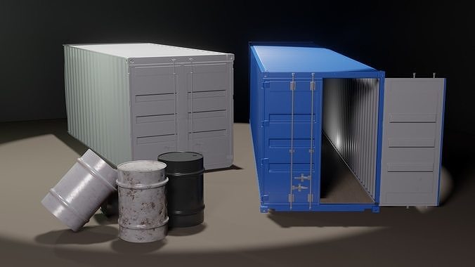 Container barrel 3D model | CGTrader