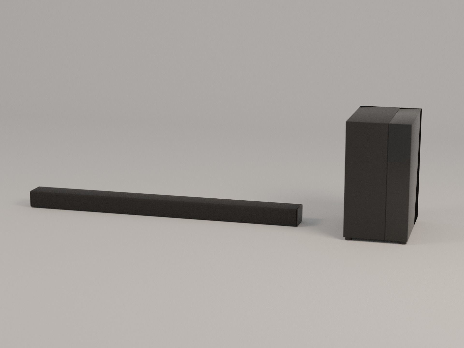 Soundbar with Subwoofer free 3D model | CGTrader