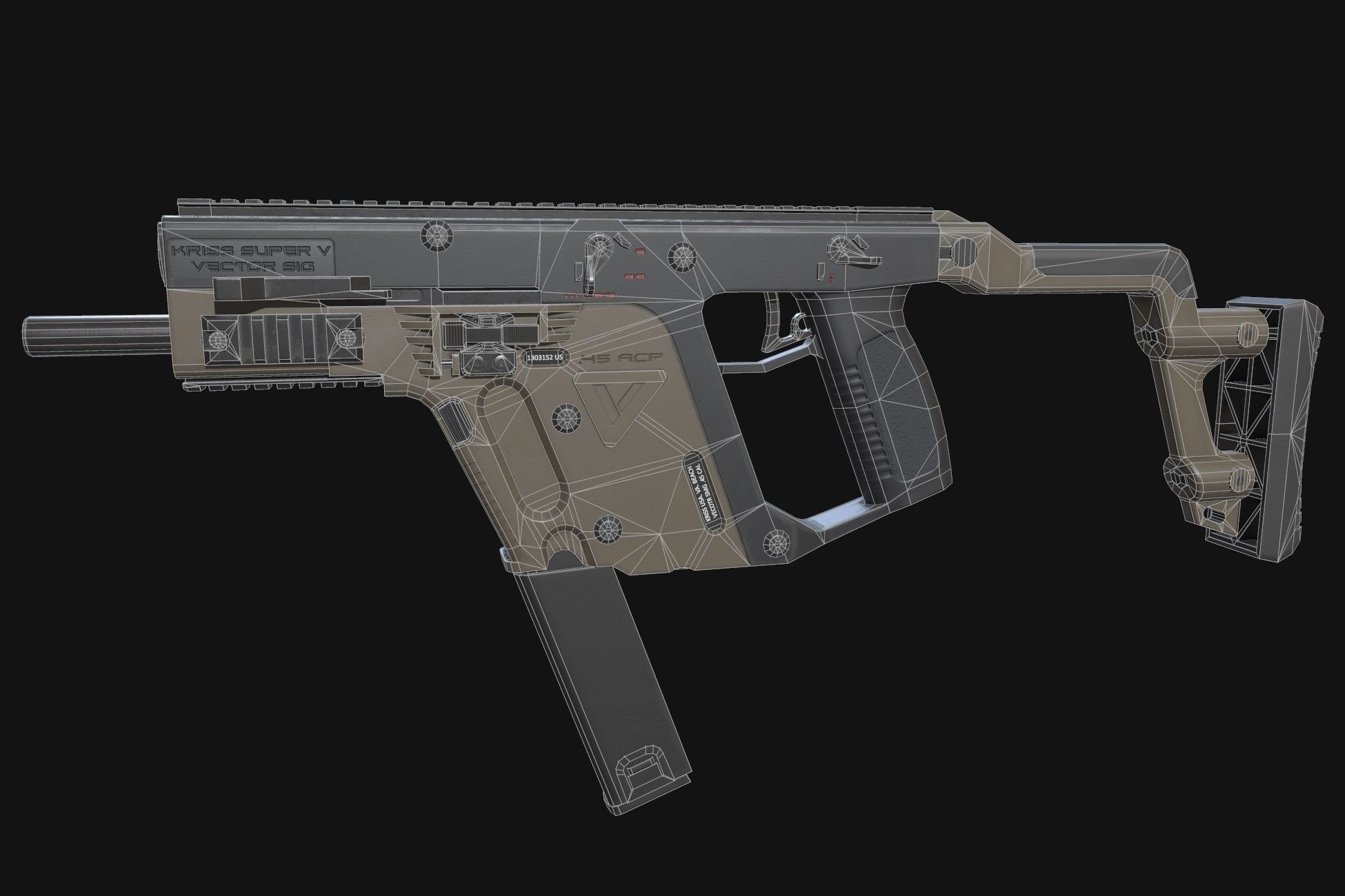 3D model Kriss Vector VR / AR / low-poly | CGTrader