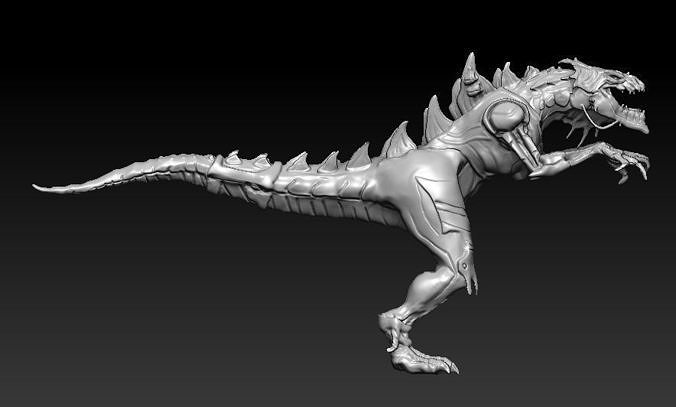 Cyber godzilla T pose animated godzilla cartoon 3D model | CGTrader