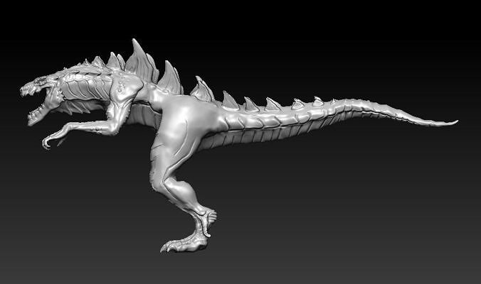 Godzilla T pose animated godzilla cartoon 3D model | CGTrader