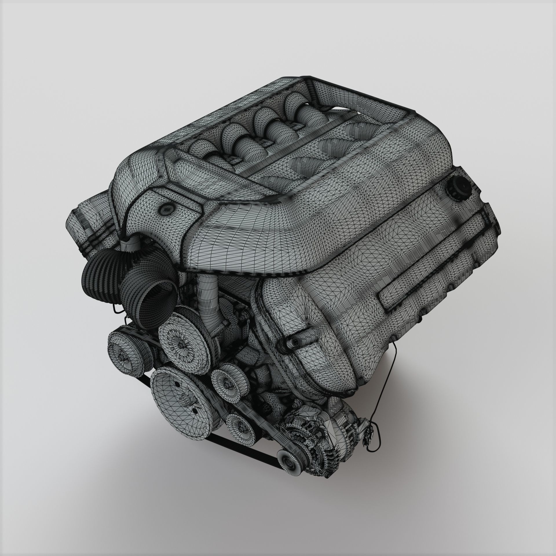 Car engine 3D model | CGTrader